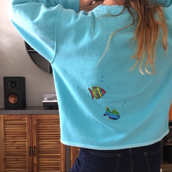 Vintage | Tops | Vintage 8s Fish Sweatshirt | Poshmark